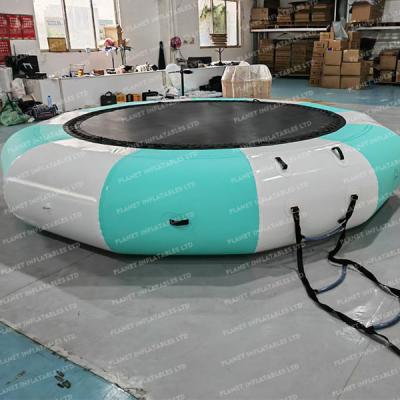 China Fun Jump Water Park Trampoline Inflatable Floating Jumping Inflatable Water Trampoline for Amusement Park for sale