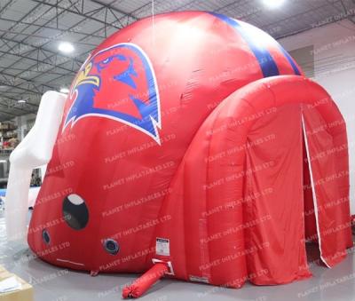 China Custom Inflatable American Football Helmet Outdoor Inflatable Sports Tunnel Inflatable Tent Football Helmet for sale