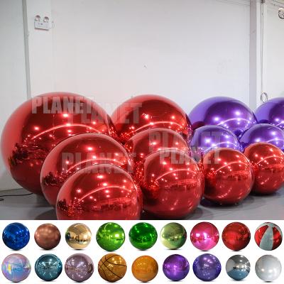 China Wholesale Shiny Giant Durable PVC Purple Gold Silver Red Christmas Inflatable Disco Mirror Ball for sale