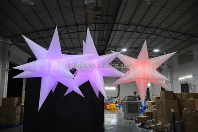 China Wholesale LED Inflatable Star Balloon with Lights Christmas Hanging Decorative Stars for Party Wedding Stage Event Festival for sale