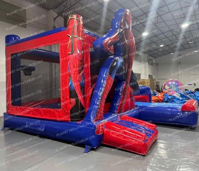 Cina Gonfiabile gonfiabile gonfiabile per feste commerciali, castello gonfiabile di Spiderman con scivolo in vendita