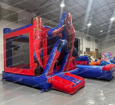 Cina Gonfiabile gonfiabile gonfiabile per feste commerciali, castello gonfiabile di Spiderman con scivolo in vendita