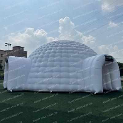 China White Striking Inflatable Marquee Tent Wedding Igloo White Canopy Inflatable Igloo Dome Tent Camping Party Outdoor for sale