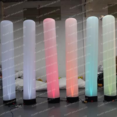 China Giant Colorful Party Event Decoration Inflatable Light Tube Led Inflatable Pillar for Sale for sale