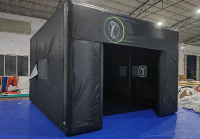 China Portable Airtight PVC Golf Cage Enclosures Inflatable Golf Simulator Practicing Simulator Tent With Hitting Screen for sale