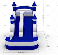 China Mini Inflatable Water Slide with Dual Lane 6x2.85x3.8m PVC Tarpaulin for Home Backyard for sale