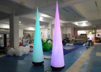 China Inflatable LED Cone Lighting Decoration 2m-3m Height with 7-Color Remote Control for Events for sale
