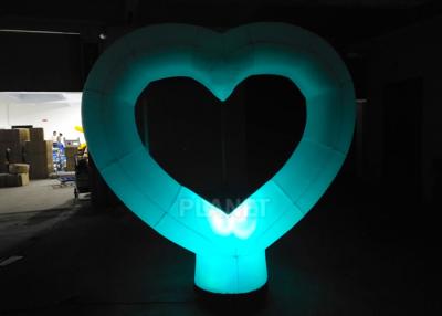 China 2.2 Meter Inflatable Light Balloon Heart Shape For Wedding Decoration for sale
