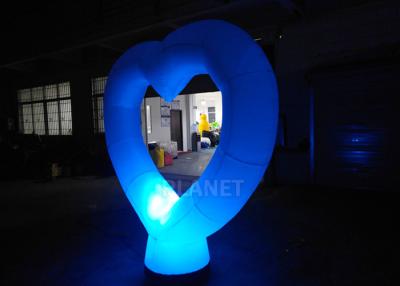 China 2.2 Meter Inflatable Light Balloon Heart Shape For Wedding Decoration for sale