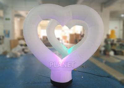 China 2.2 Meter Inflatable Light Balloon Heart Shape For Wedding Decoration for sale