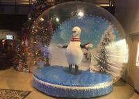 China Custom LED 0.65mm PVC Inflatable Christmas Snow Globe 3m 4m 5m for sale