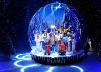 China Custom LED 0.65mm PVC Inflatable Christmas Snow Globe 3m 4m 5m for sale