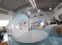 China 4m Inflatable Snow Globe Bubble Tent with Passageway Customizable Clear PVC for sale