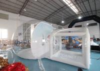China 4m Inflatable Snow Globe Bubble Tent with Passageway Customizable Clear PVC for sale