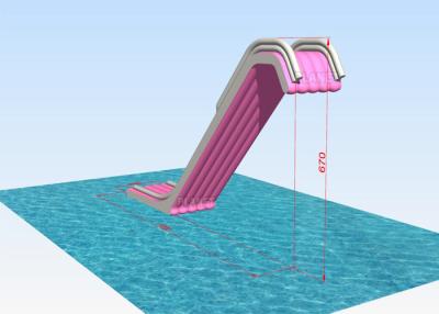 China 0.9mm PVC Tarpaulin Water Floating Inflatable Boat Slide for sale