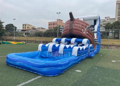 China Commercial Pirate Ship Slides Inflatable Water Games With Pool for sale
