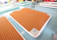 China Teak 3x2x0.2m Inflatable Floating Platform with Ladder for Jet Ski Dock for sale