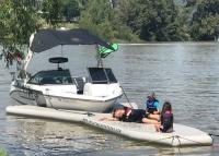 China Inflatable Y Pontoon Boat Dock 20cm DWF Floating Platform for Parking for sale