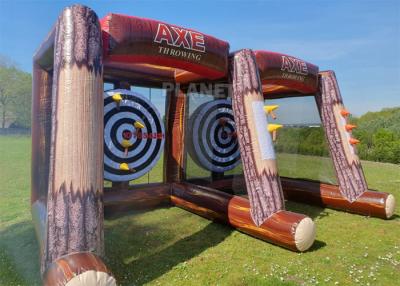 China Flying Single / Double Size Interactive Game Inflatable Axe Throwing Carnival Game For Sale for sale