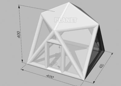 Cina Tenda di campeggio gonfiabile trasparente della bolla della tenda del prato inglese della stella del poligono del PVC del triangolo portatile all'aperto dell'albergo di lusso in vendita