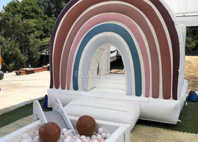 China Mini Wedding Rainbow Jumping Inflatable Bouncer Colorful Inflatable Bouncy Castle for sale