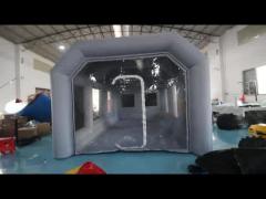 Car UV Resistant Silver Inflatable Spray Booth Painting Station For Car Painting