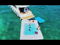 Floating Inflatable Yacht Pool Double Layer Ocean Swimming With Net