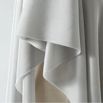 Cina la tintura coperta ha mercerizzato il tessuto pieghettato pieghettato 100% del poliestere in vendita