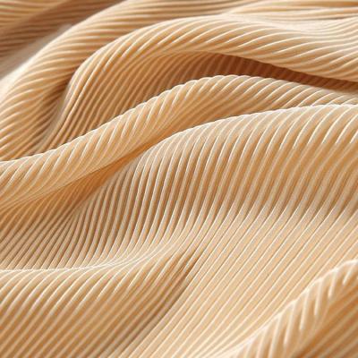 Cina la tintura coperta ha mercerizzato il tessuto pieghettato pieghettato 100% del poliestere in vendita