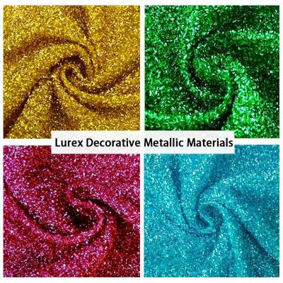中国 80gsm Paillette Metal Polyester Knitted Fabric Wedding Christmas Stage Decoration 販売のため