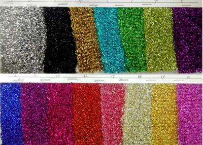 中国 80gsm Paillette Metal Polyester Knitted Fabric Wedding Christmas Stage Decoration 販売のため