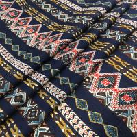 China Custom Digital Block Geometric Printed Woven Fabrics 150cm Width for sale