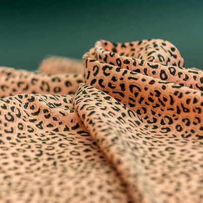 Cina Tessuto del vestito dal cotone di Dot Printed 180cm Rib Stretch Knitted Fabric Polyester del leopardo in vendita