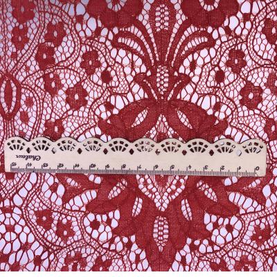 Cina L'oro legato con corde della guipure nigeriano merletta il tessuto materiale del pizzo del jacquard a 59 pollici in vendita