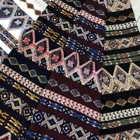 China Custom Digital Block Geometric Printed Woven Fabrics 150cm Width for sale