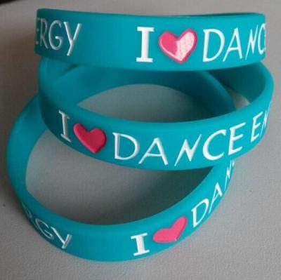 China Pulsera del silicón de Debossed con tinta llenada en venta