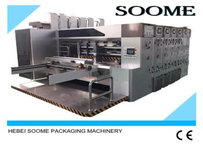 China Automatic Paper Feeding 3 Colors Flexo Printer Slotter Die Cutter With Speed 180 PCS / Min for sale