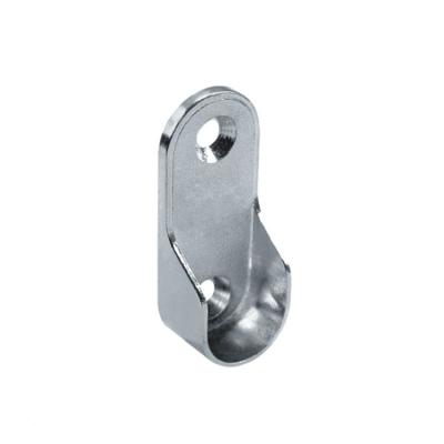 China Zinc Alloy Wardrobe Tube Holder Support Flange Furniture Hardware for sale