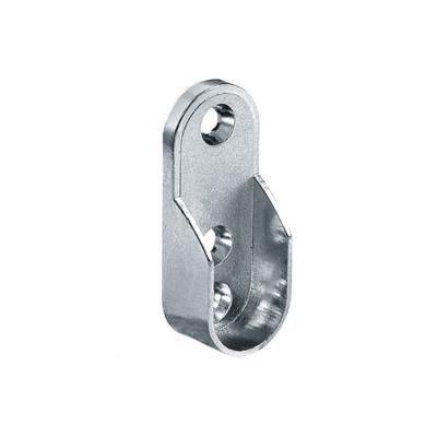 China Furniture Hardware Wardrobe Tube Holder Zinc Alloy Hanging Rail Support for sale