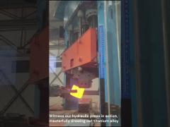 Explore the pinnacle of metallurgical engineering with BaseTi's live titanium forging process.