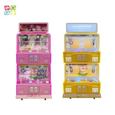 China Metal Cabinet Coin Operated Claw Crane Machine With 4 Players Positions for sale