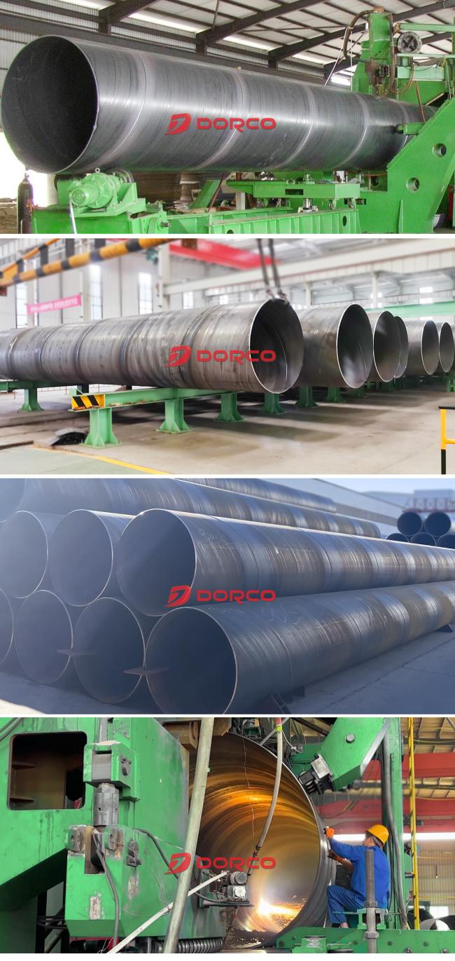 Finished spiral pipes from DRC-1800 production line