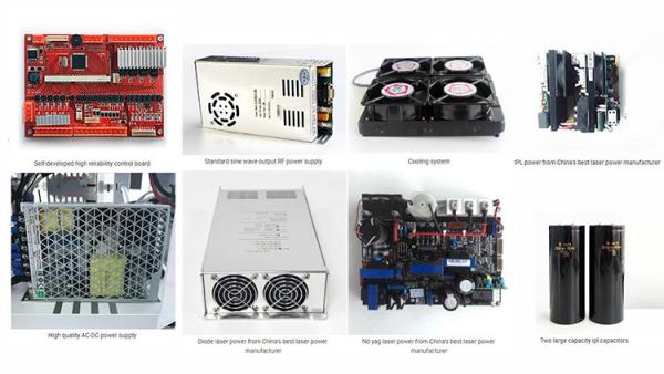 Quality 4 in 1 808nm Diode laser+IPL SHR E-light+Nd yag laser+RF all-around Laser system for sale