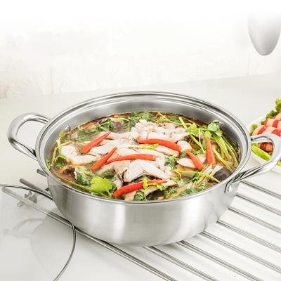 Cina COOK PUR PURE SUSTAINABLE 304 Stainless Steel Stock Pot 28cm Large Size Glass Lid Stock Pot 30cm in vendita