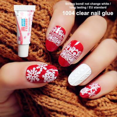 China 1g clear Nail glue liquid cyanoacrylate nail art for fake nail for sale