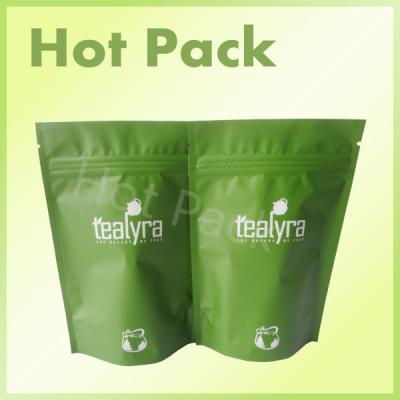 China Tealyra Laminated Foil Plastic Stand Up Pouch With Green Printing for tea for sale