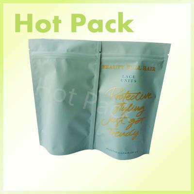China Beauty Full Hair Organic Laminated foil Stand up Packaging Bag With Zipper for sale