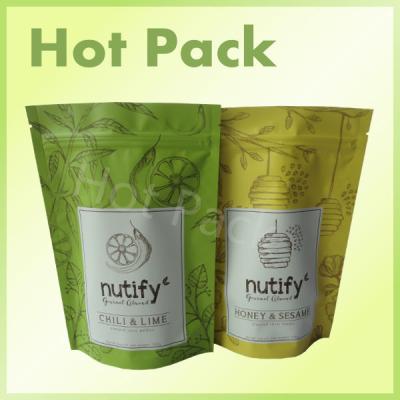 China Food Grade Nutify Chili / Lime Resealable Stand up Pouches With Tear Notch for sale