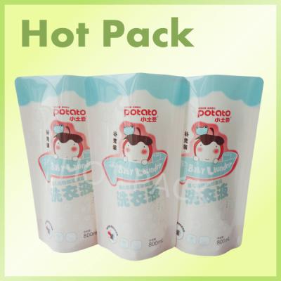 China 800ML Organical Clear Baby Laundry Stand up Packaging Pouch With Zipper for sale