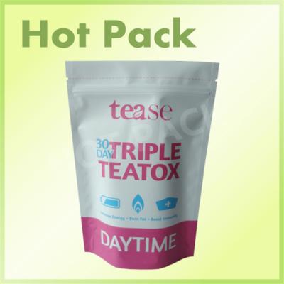 China O plástico superior do fecho de correr 30 dias triplica Teatox que a folha Resealable se levanta o malote à venda